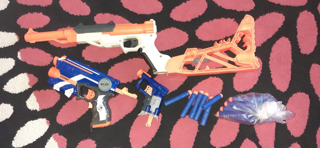 Nerf pyssyjä kolme erikokoista | Tori