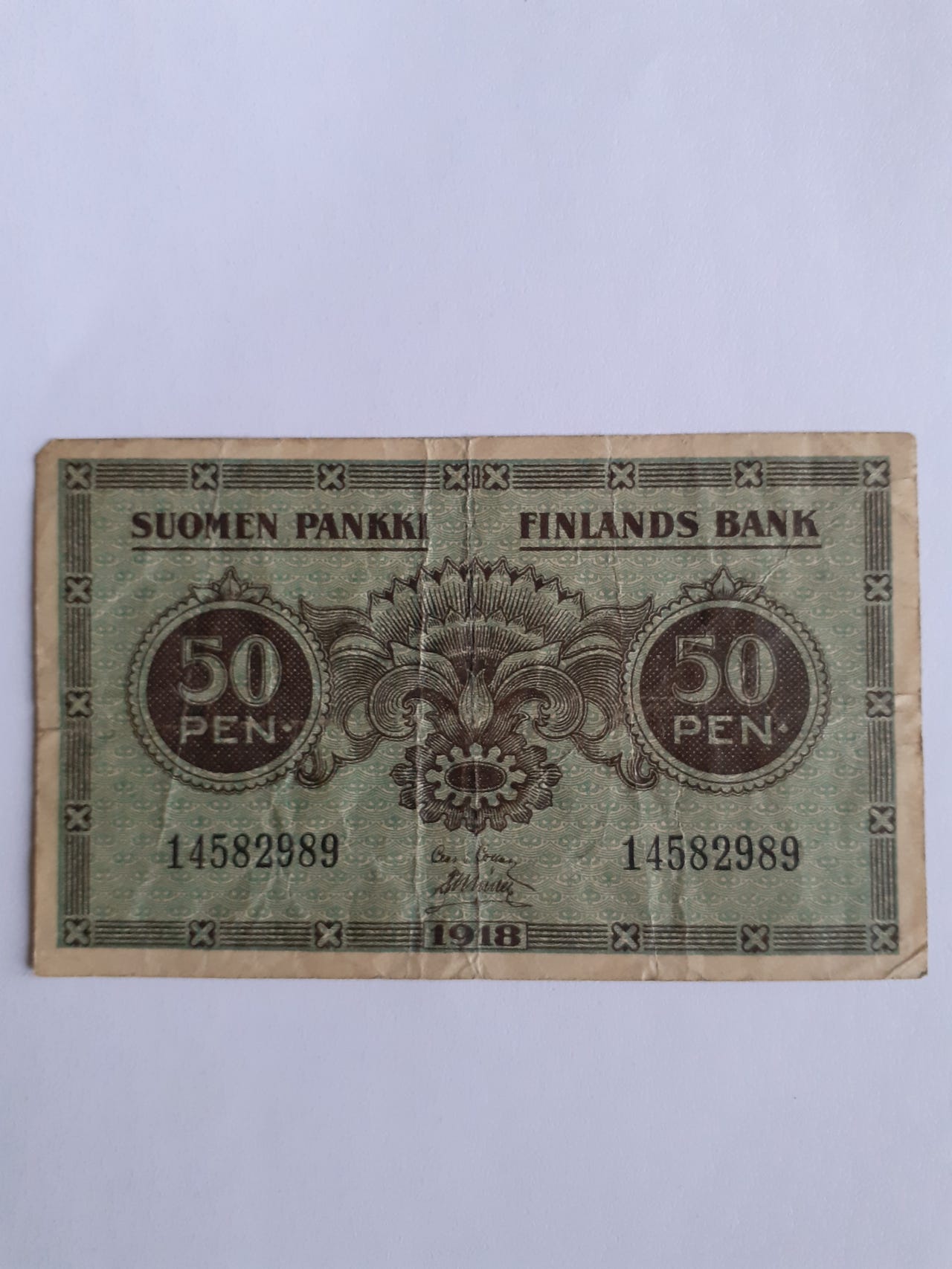 Suomi 50 pennin seteli v. 1918 | Tori