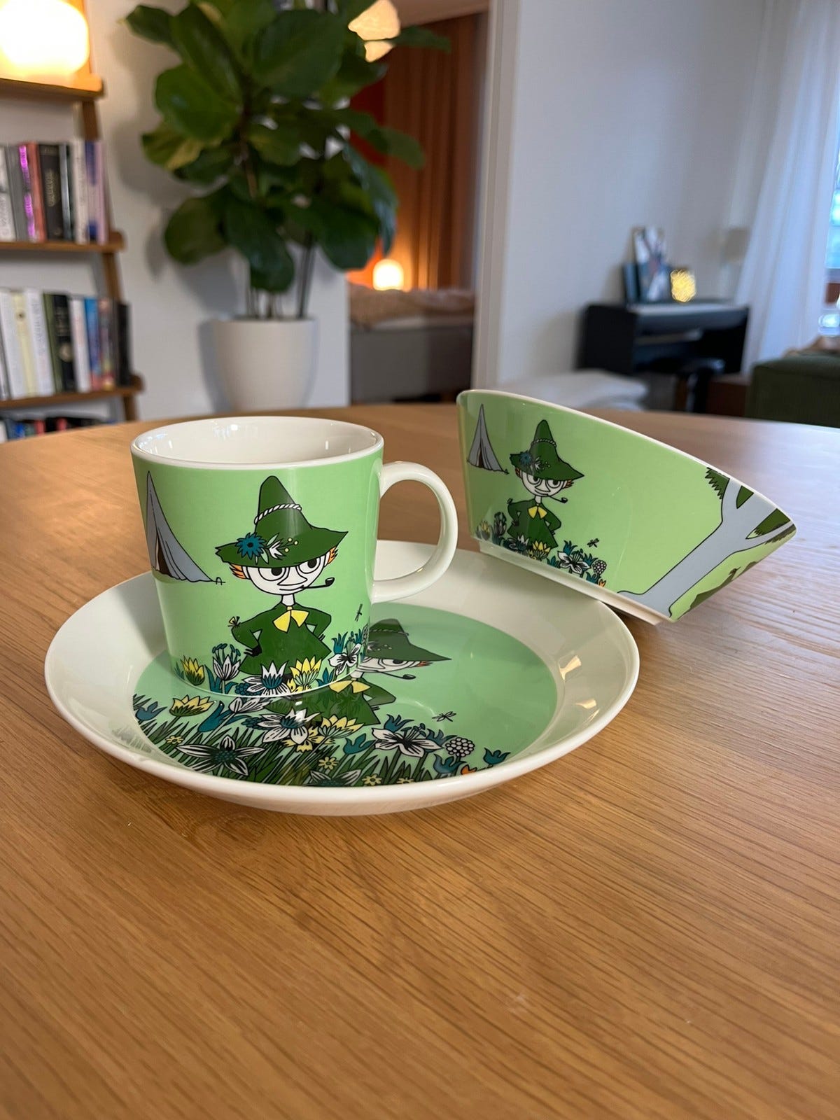 Nuuskamuikkunen muumimuki & kulho & lautanen | Tori