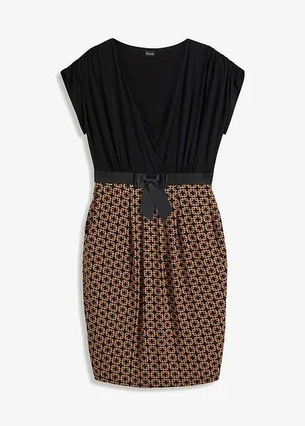 Bonprix Bodyflirt Jerseykleid Scwarz/Brau | Tori