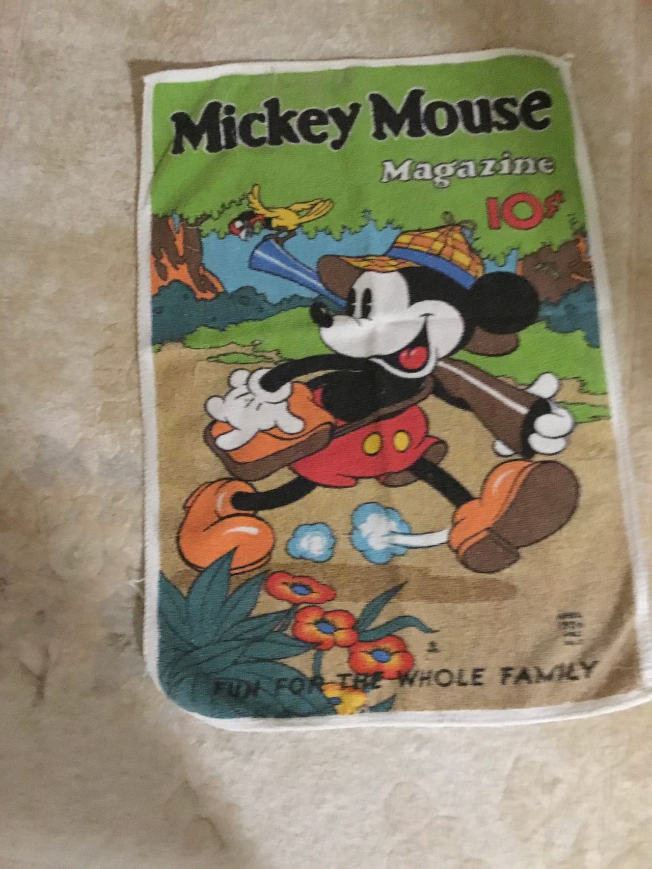 Vanha Disneyn Mickey Mouse-pyyhe. | Tori