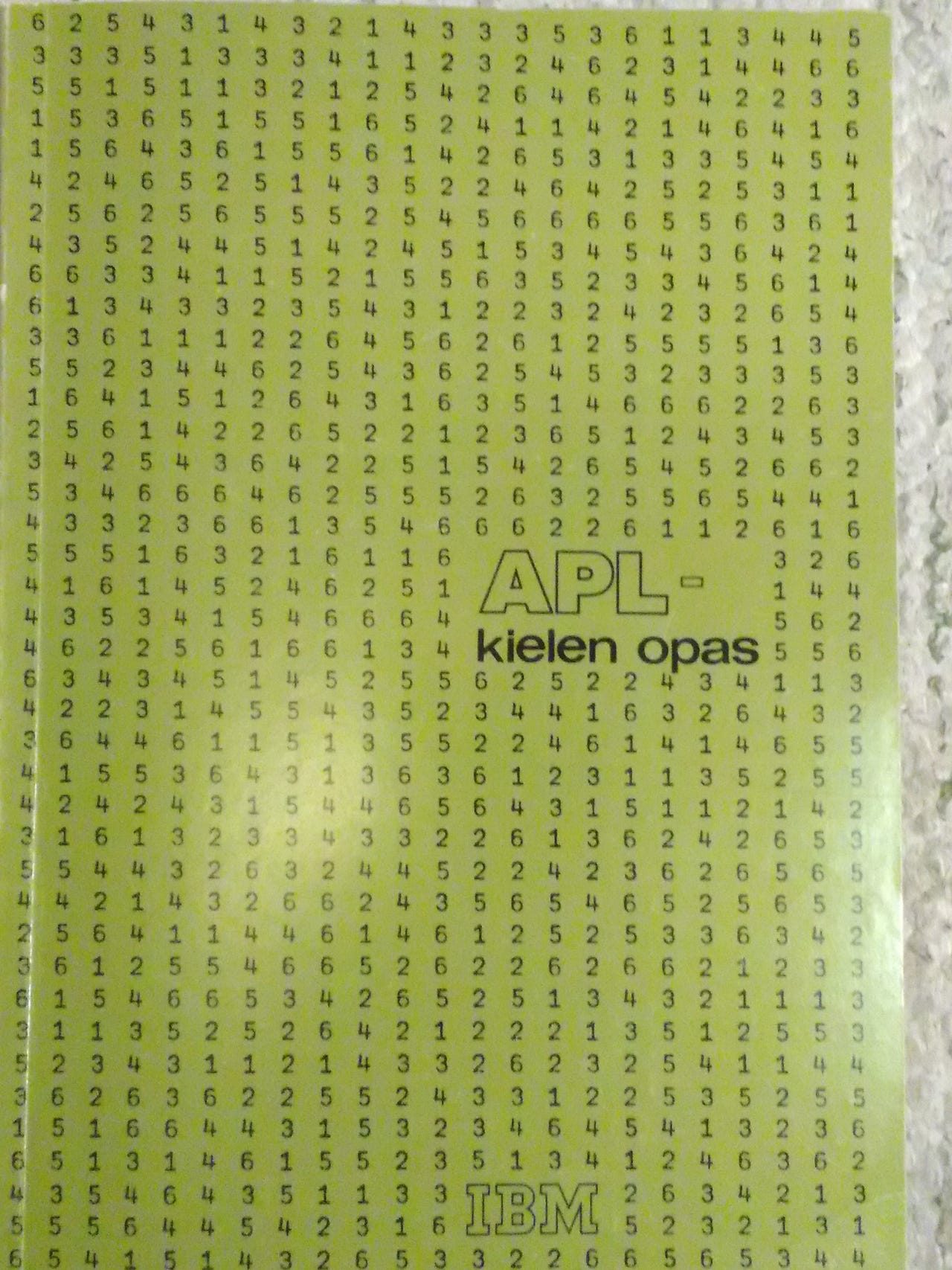 APL-kielen opas IBM | Tori