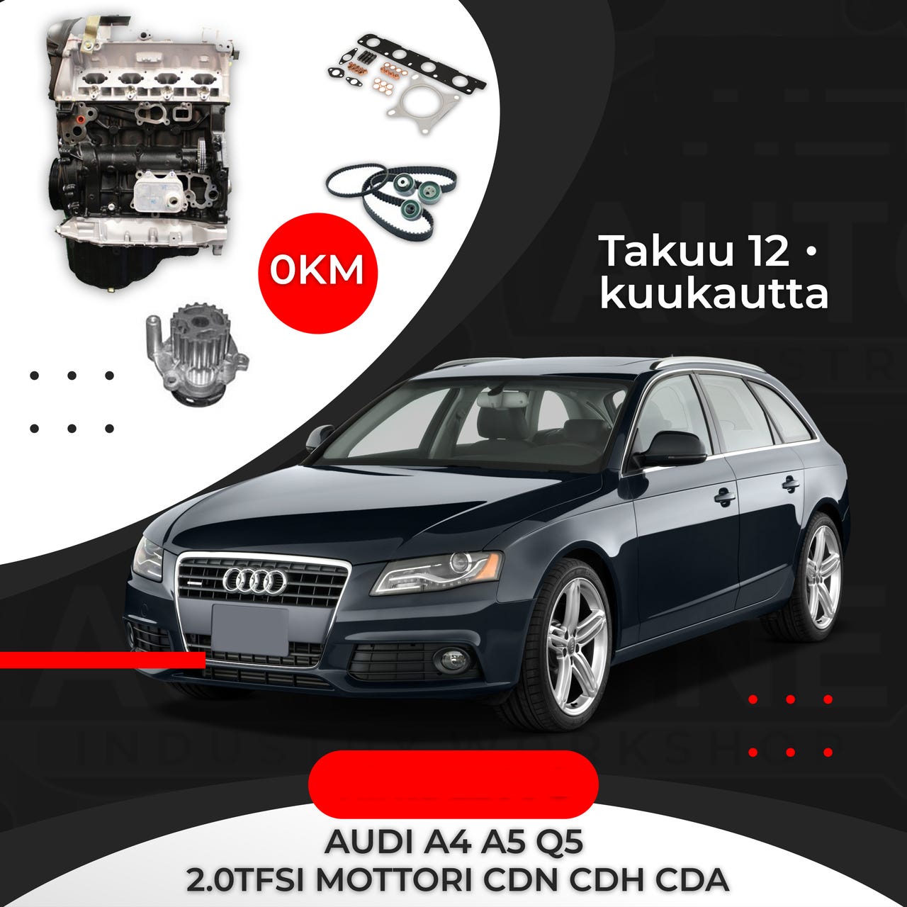 AUDI A4 Q5 2.0TFSI CDN CDH CDA Moottori | Tori