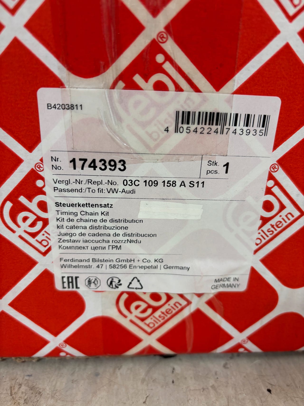 VW 1.4 TSI Febi Bilstein jakoketjusarja | Tori