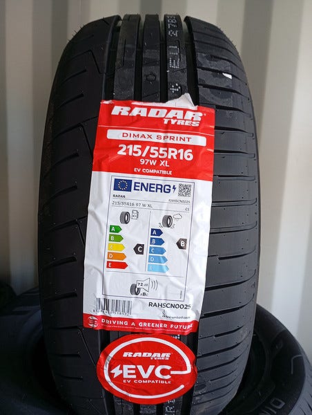 215/55R16 97W XL Radar Dimax Sprint | Tori