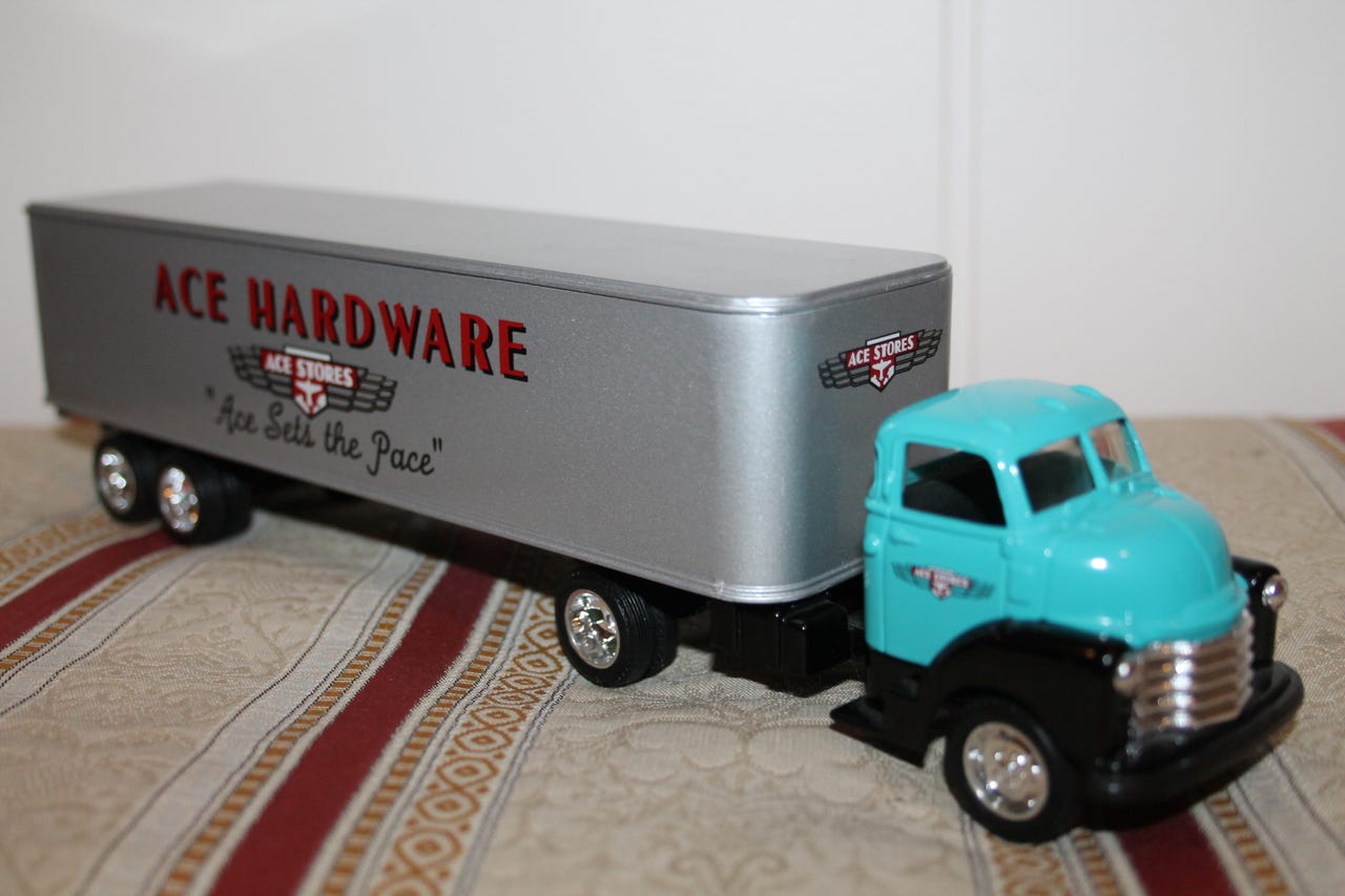 ERTL 1950 USA Chevrolet Cab rekka veturi + perävaunu vanha metallinen ...