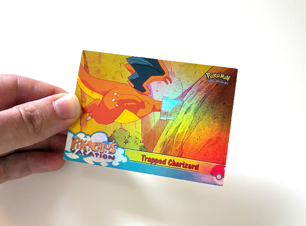 Trapped Charizard RAINBOW FOIL #51 Pokemon 1999 Topps | Tori