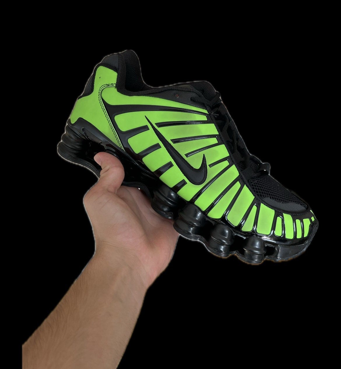 Nike Shox TL Black Gradient Green | EU 44 | Color-Changing Sneakers | Tori