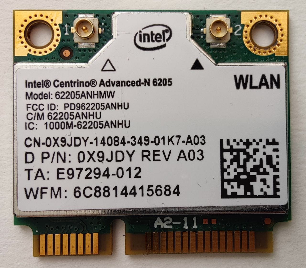 WLAN-kortti Intel® Centrino® Advanced-N 6205, Dual Band | Tori