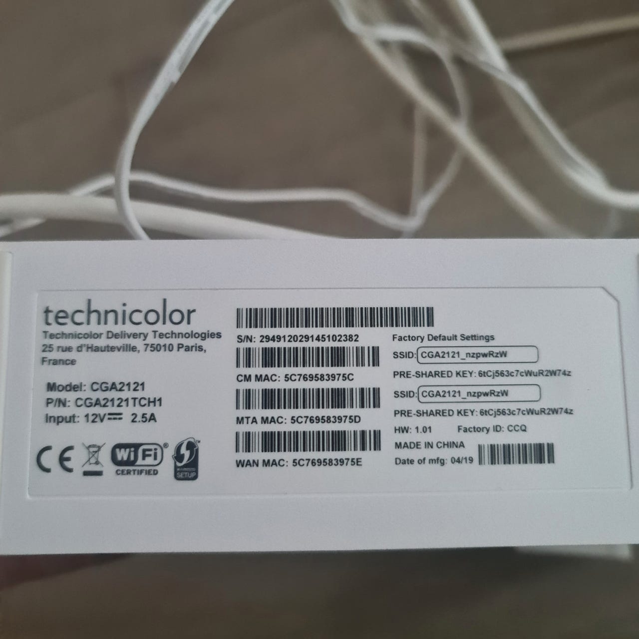 Technicolor CGA2121 WiFi-modeemi/reititin | Tori