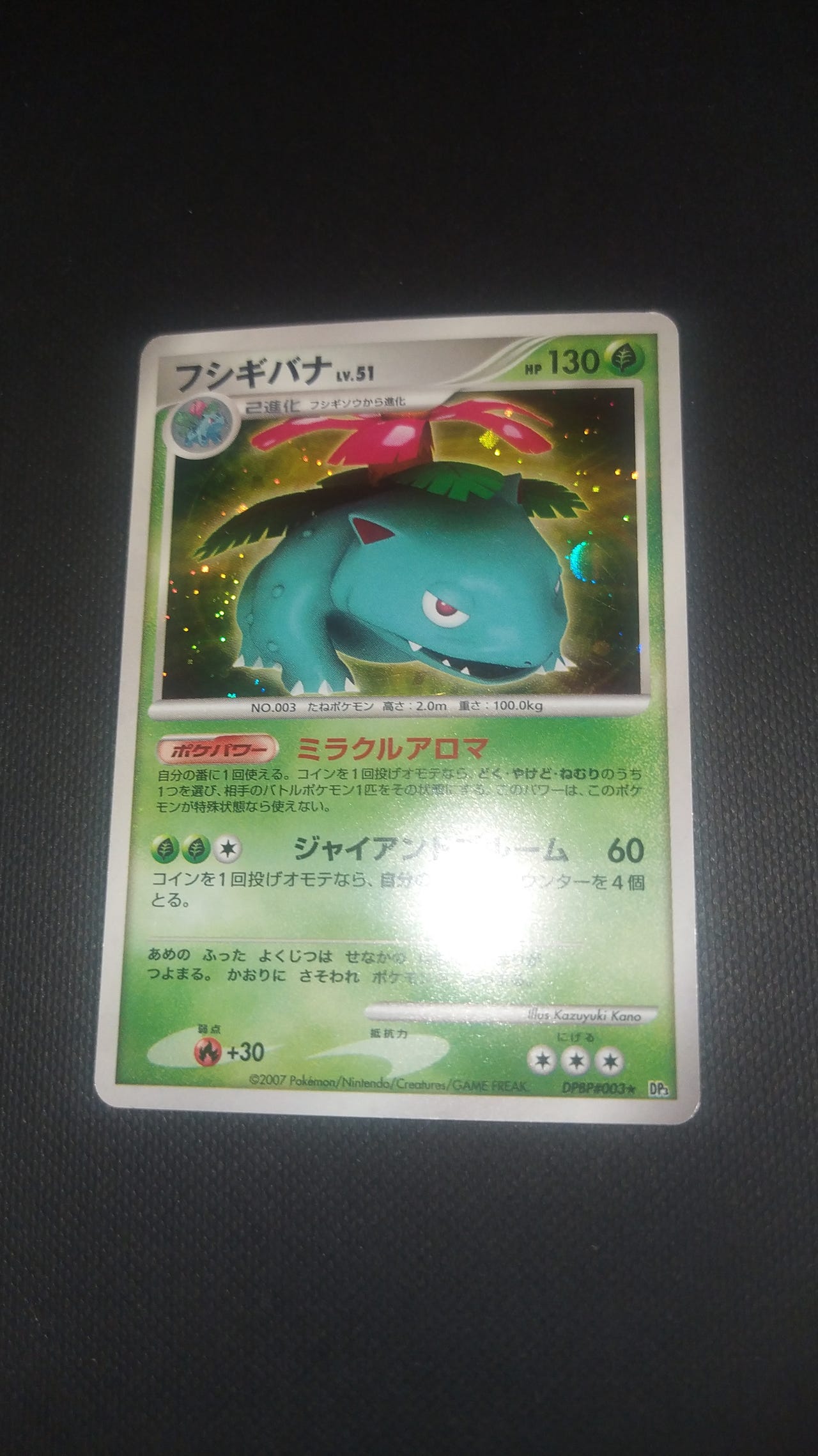 Venusaur lv.53 holo rare DPBP#003 2007 pokemon | Tori