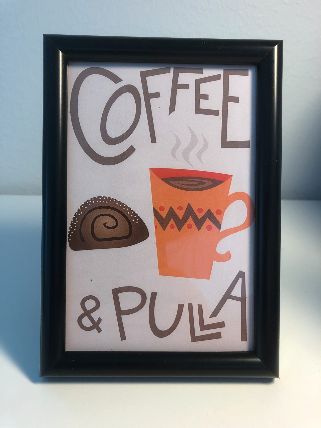 Coffee and Pulla Print in Frame | Tori