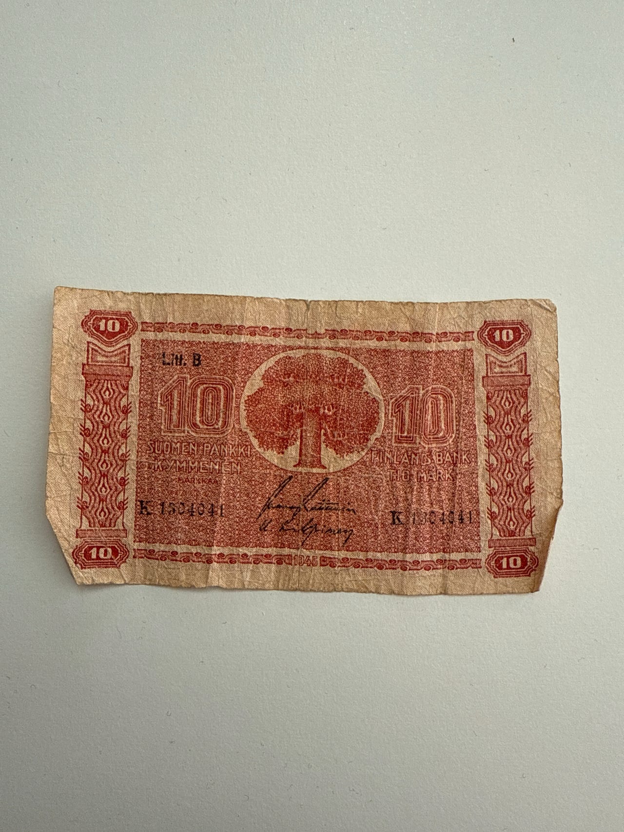 10 markan seteli vuodelta 1945 | Tori