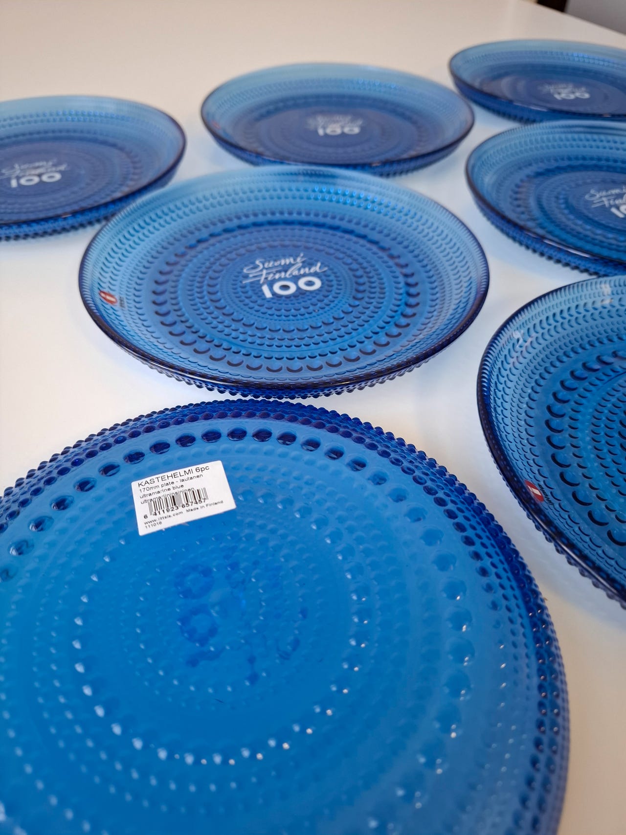 8x Iittala Kastehelmi lautanen, 17cm, ultramariini | Tori