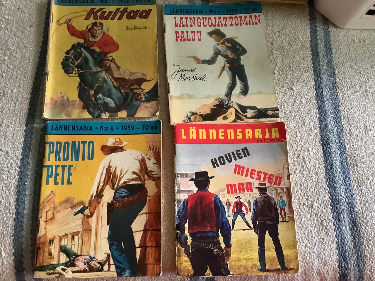 Lännen sarjaa 4 kpl, vahin vuodelta 1956 ja nuorin 1963 | Tori