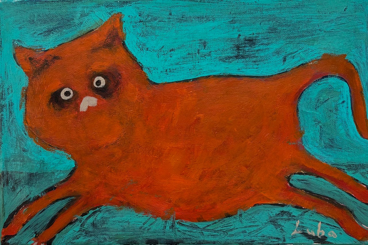 Akryylimaali, Kissa Bill,30*20sm | Tori