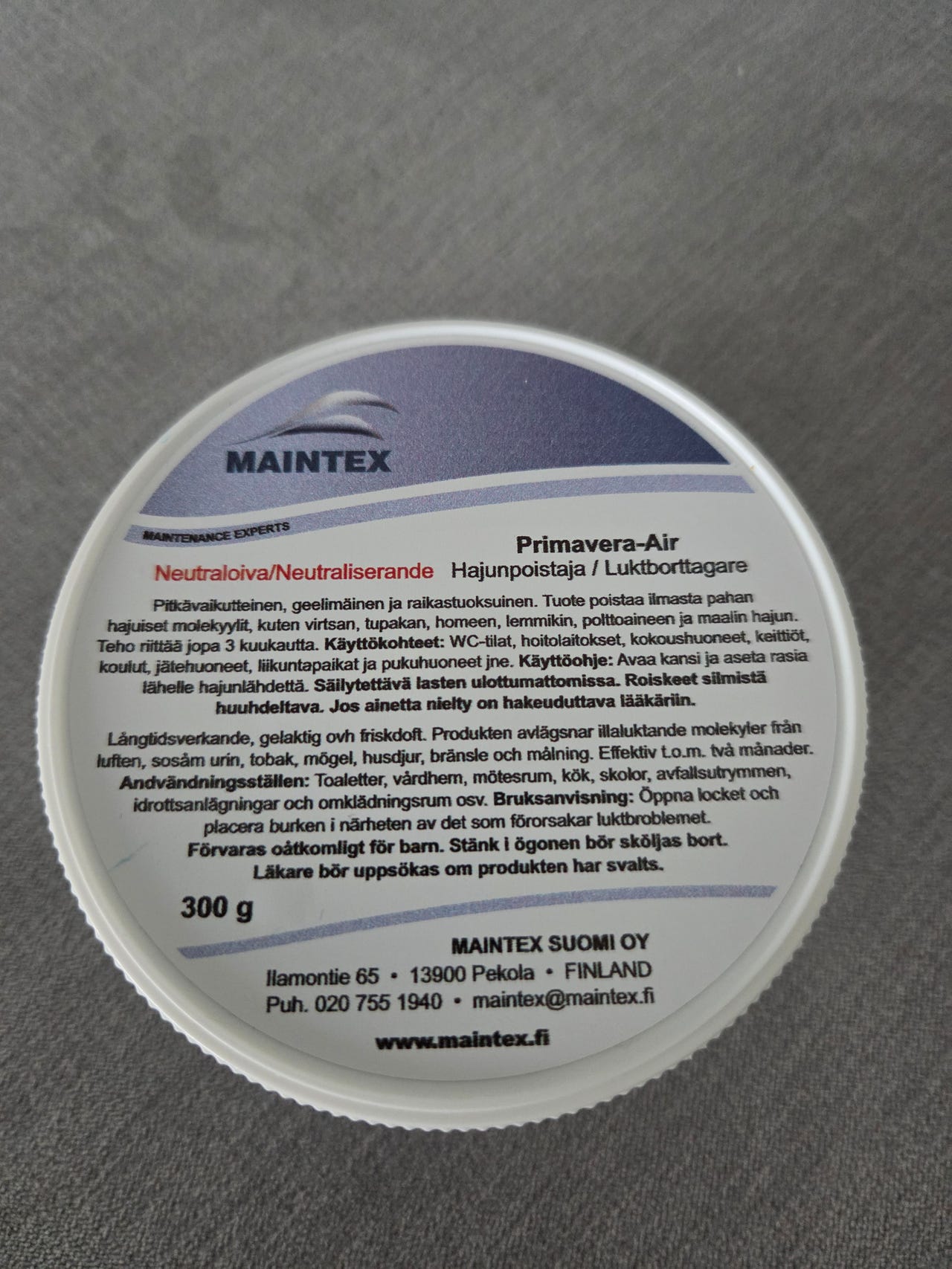 Maintex Primavera-Air neutralisoiva hajunpoistaja 300g | Tori