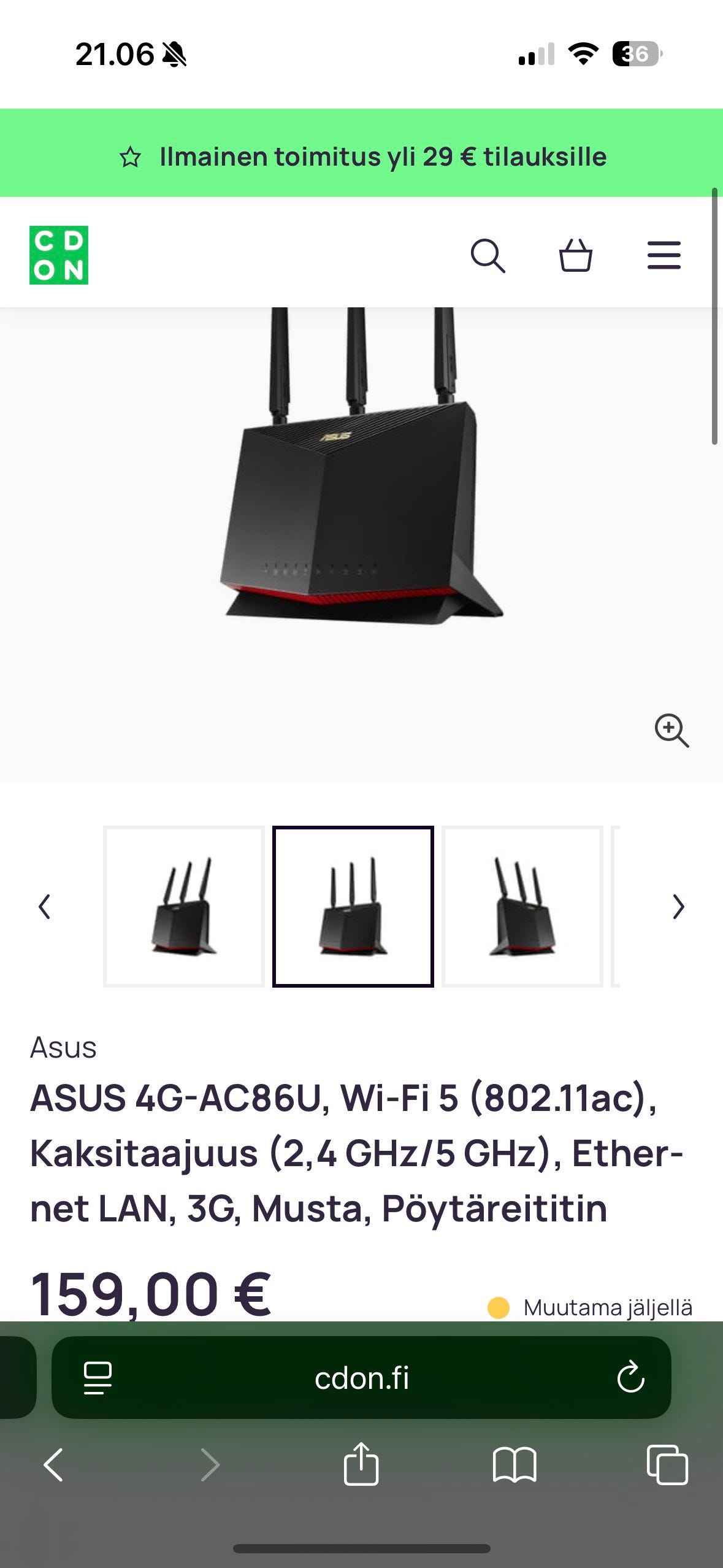 Asus ASUS 4G-AC86U Reititin Wi-Fi 5 | Tori