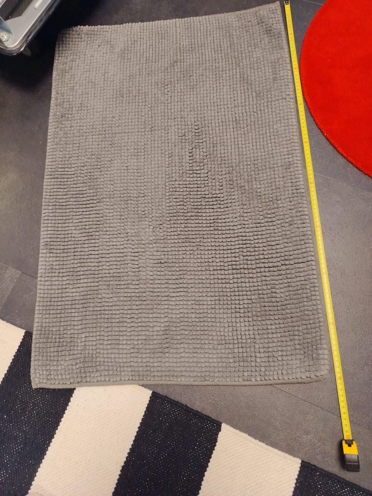 Harmaa matto 90x60 cm mikrokuitu | Tori