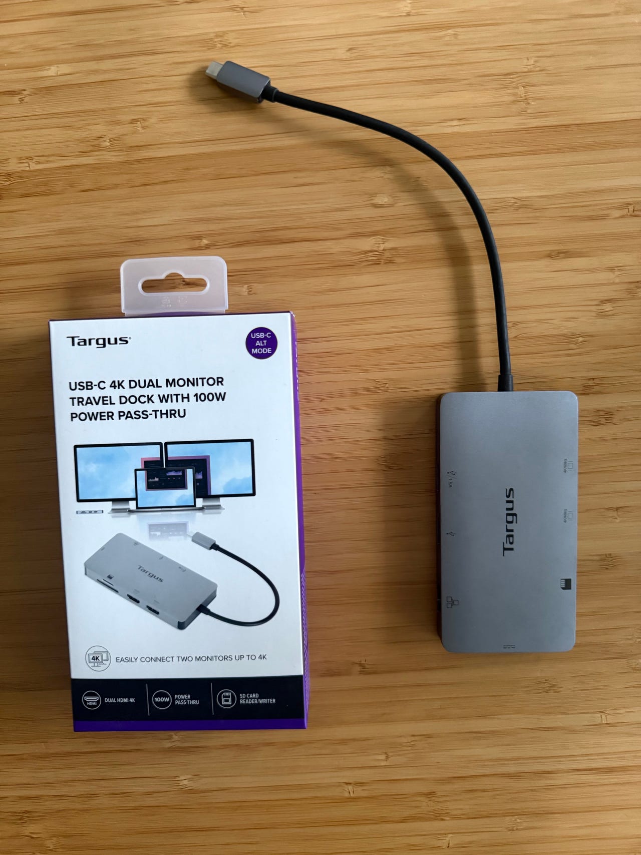 Targus USB-C Dual Monitor Travel Dock 100W Power Pass-Through | Tori