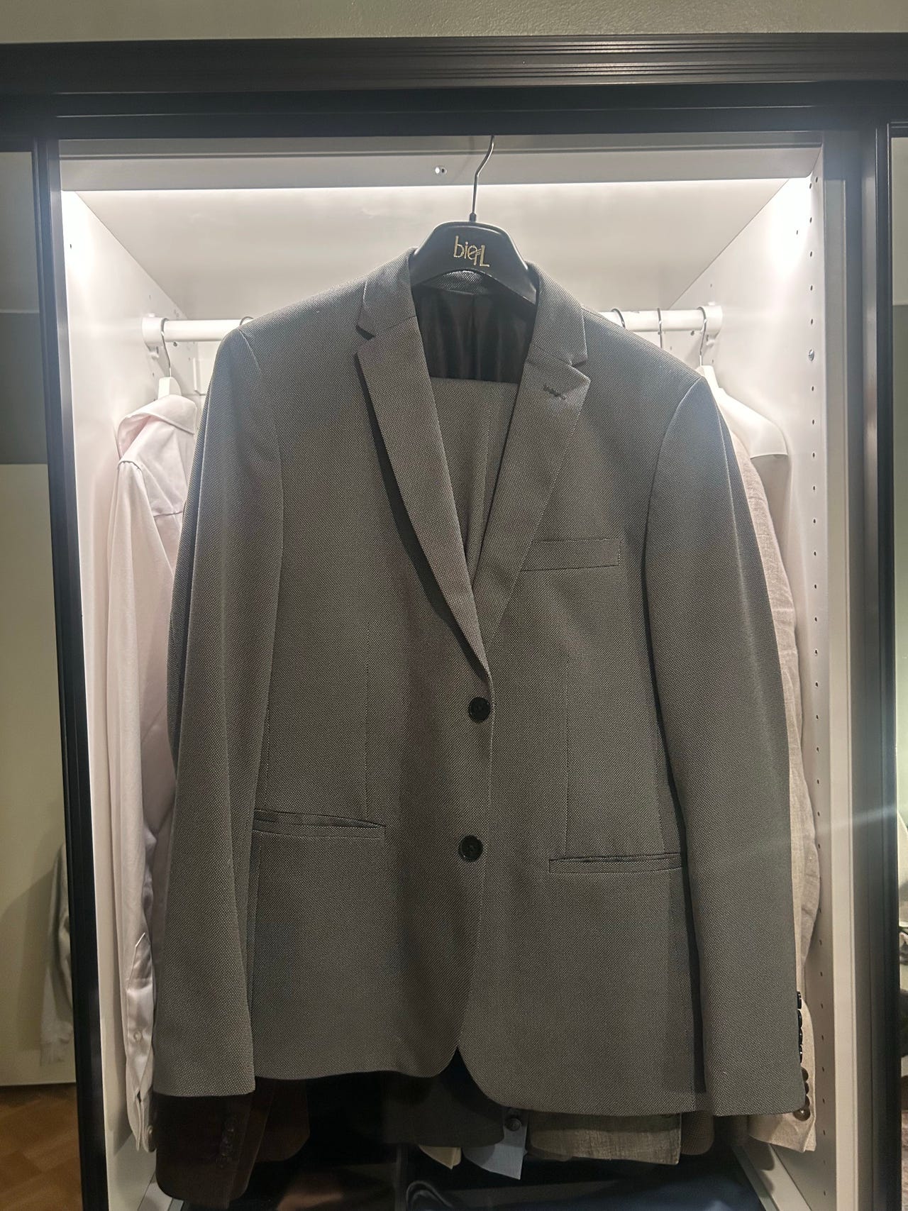 Zara Man Harmaa Puku Takki ja Housut Miehet Koko 52 | Tori