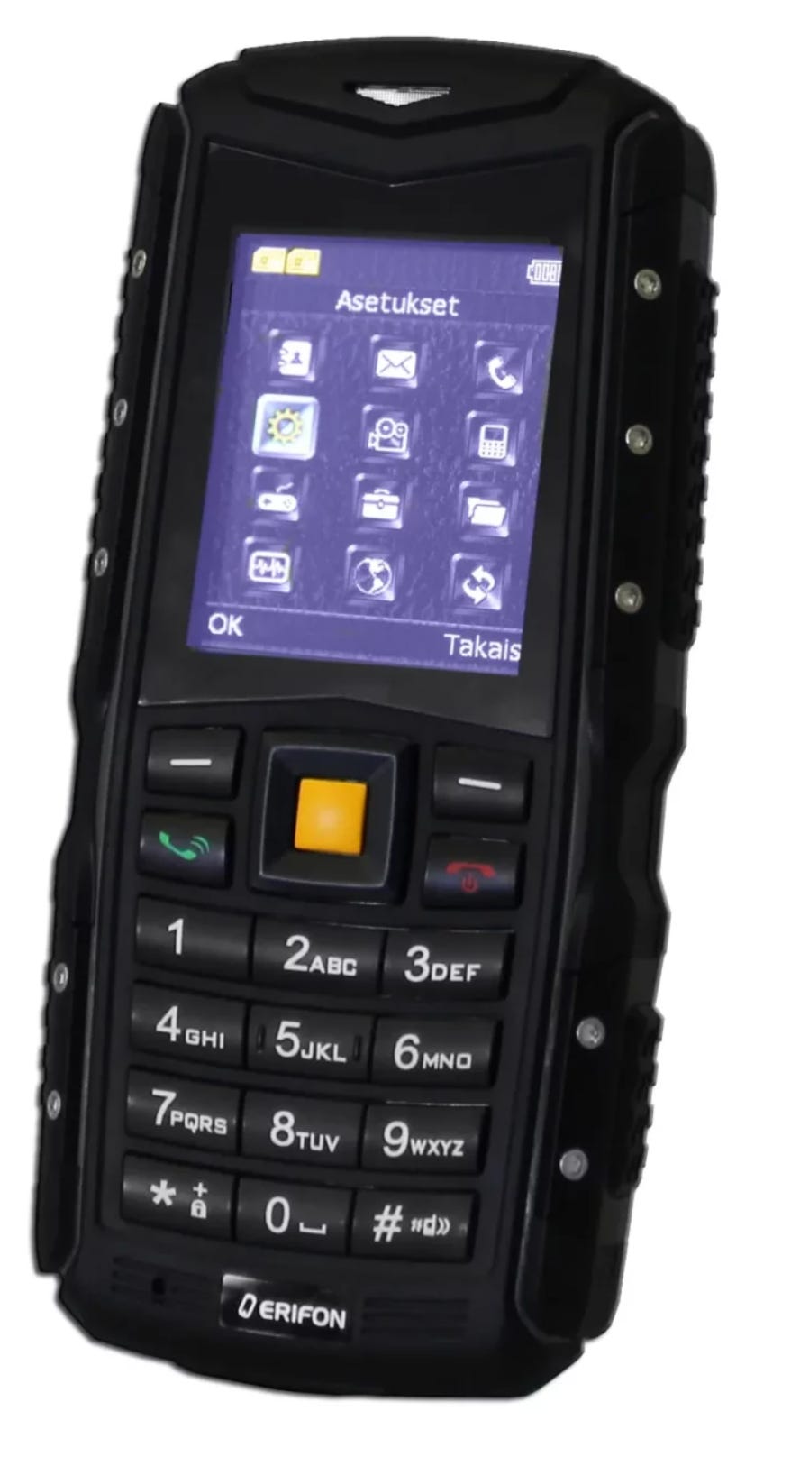 Erifon Rock V4 iskunkestävä Dual-SIM matkapuhelin, Uusi Akku, Käytetty ...