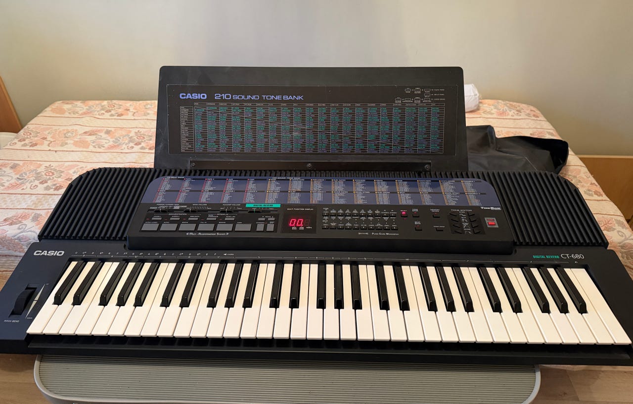 Vintage Casio CT-680 Digital Reverb -kosketinsoitin / syntetisaattori ...