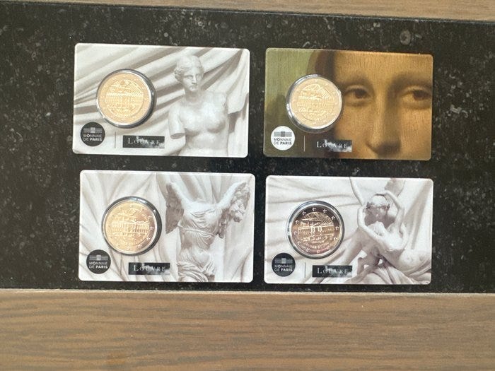 Ranska. 2 Euro 2025 "Musée du Louvre" (4 coincards) () | Tori