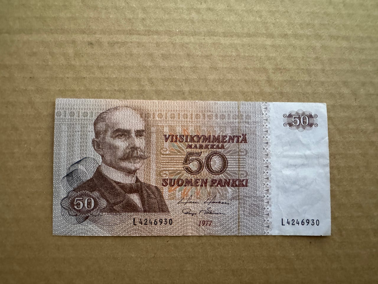 Suomi seteli 50 markkaa 1977 L4246930 | Tori