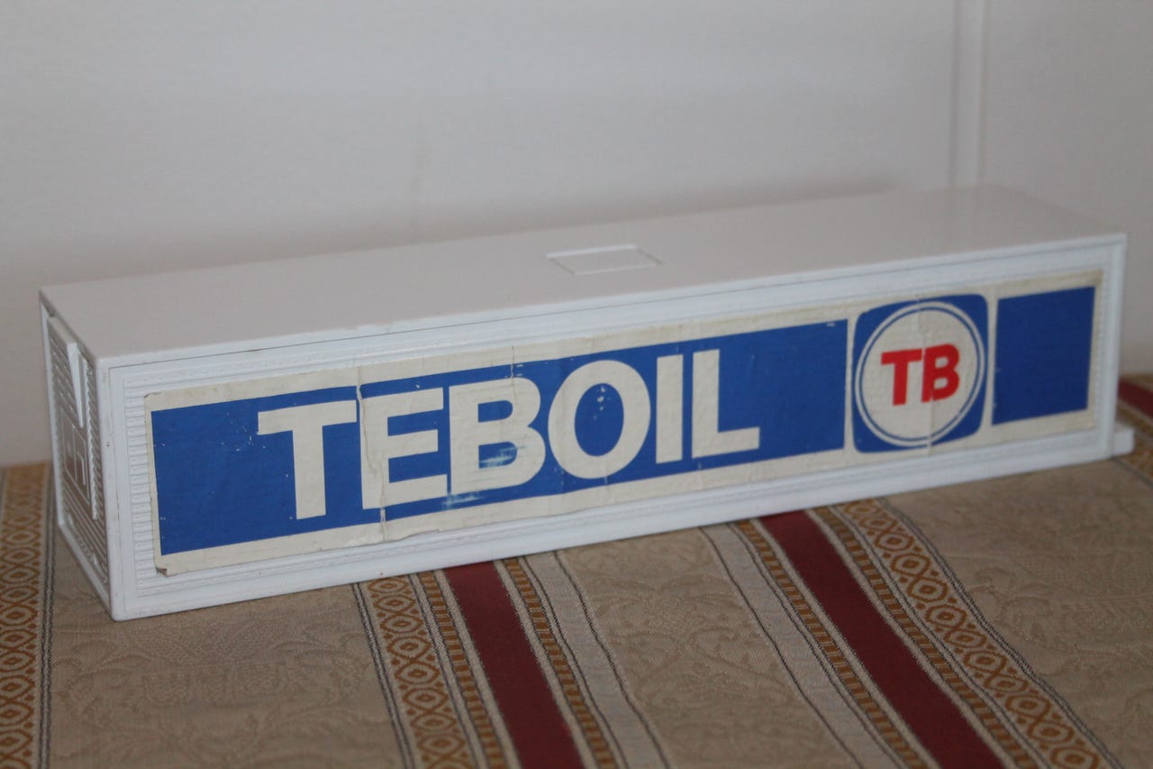 TEBOIL TB rekka-auto kontti kuoret 70-luku 25cm vintage mainos ...