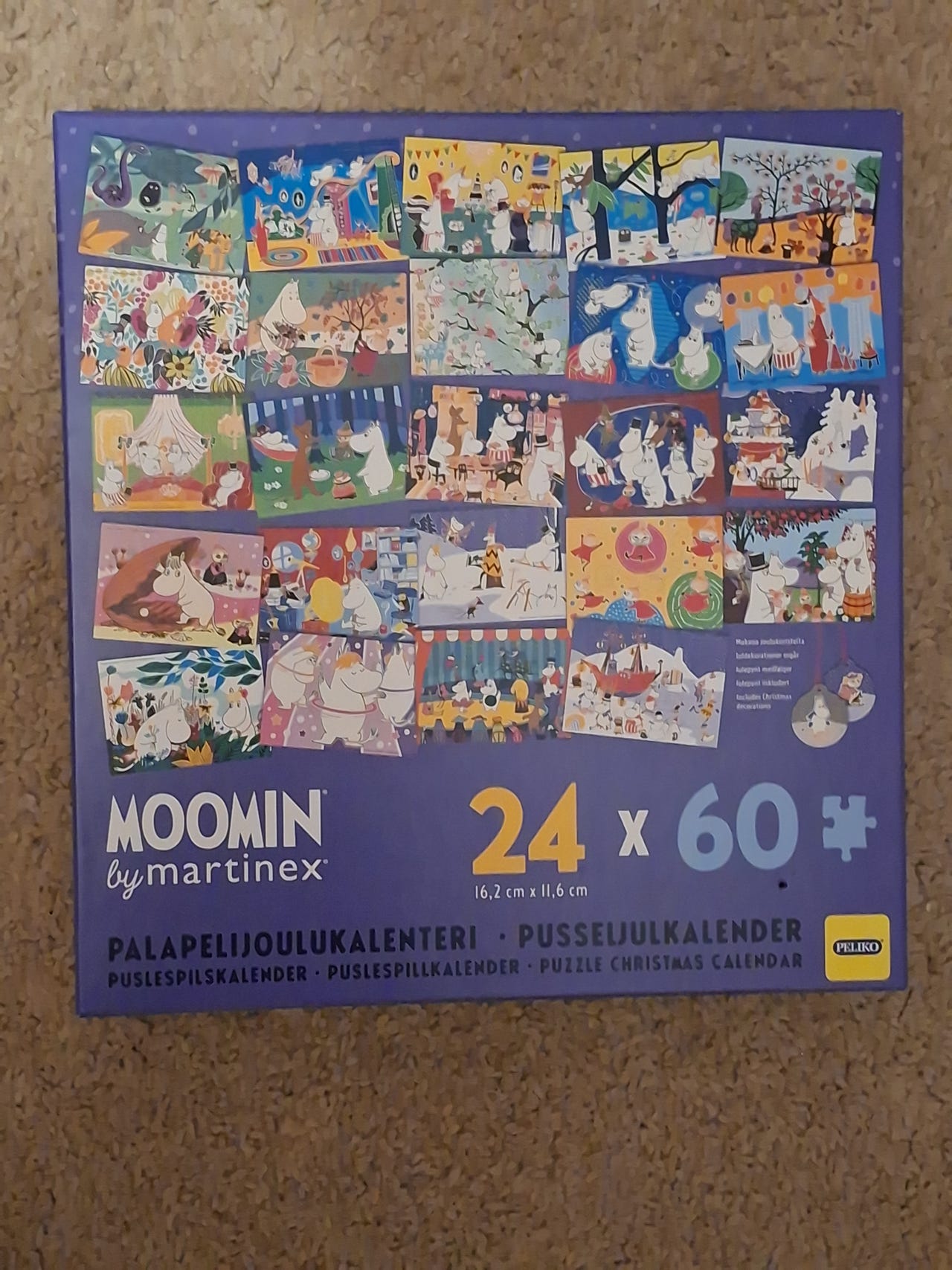 Muumi palapeli joulukalenteri 24 x 60 palaa | Tori