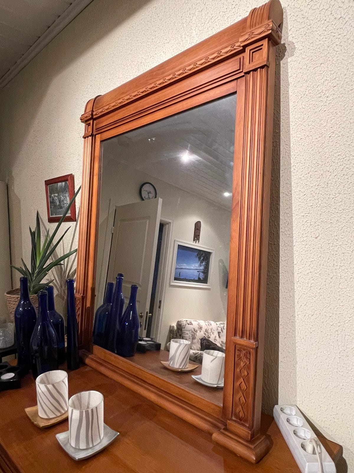 Iso peili puukoristekehys | Tori