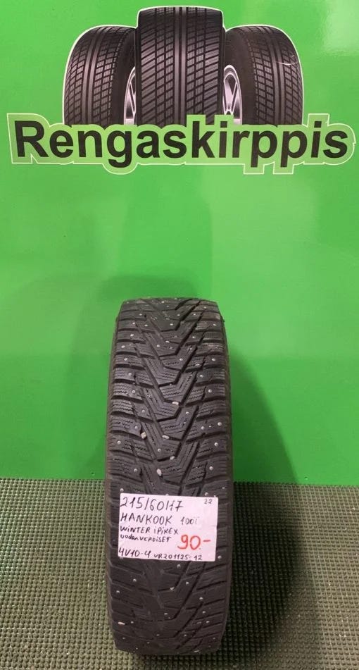 215/60R17 Hankook Winter IPike X 100T nasta uudenveroiset DOT17 1KPL | Tori