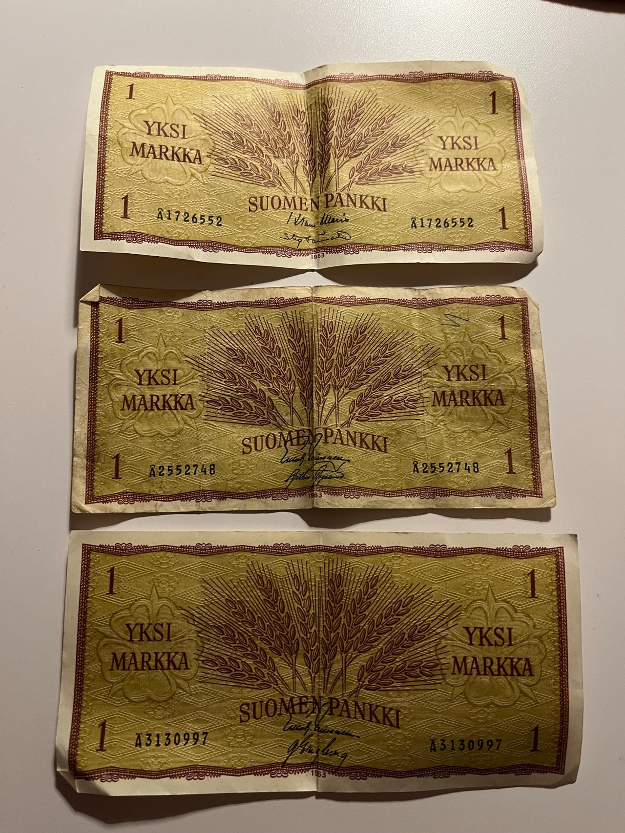 Suomen Pankki 1 Markka setti | Tori