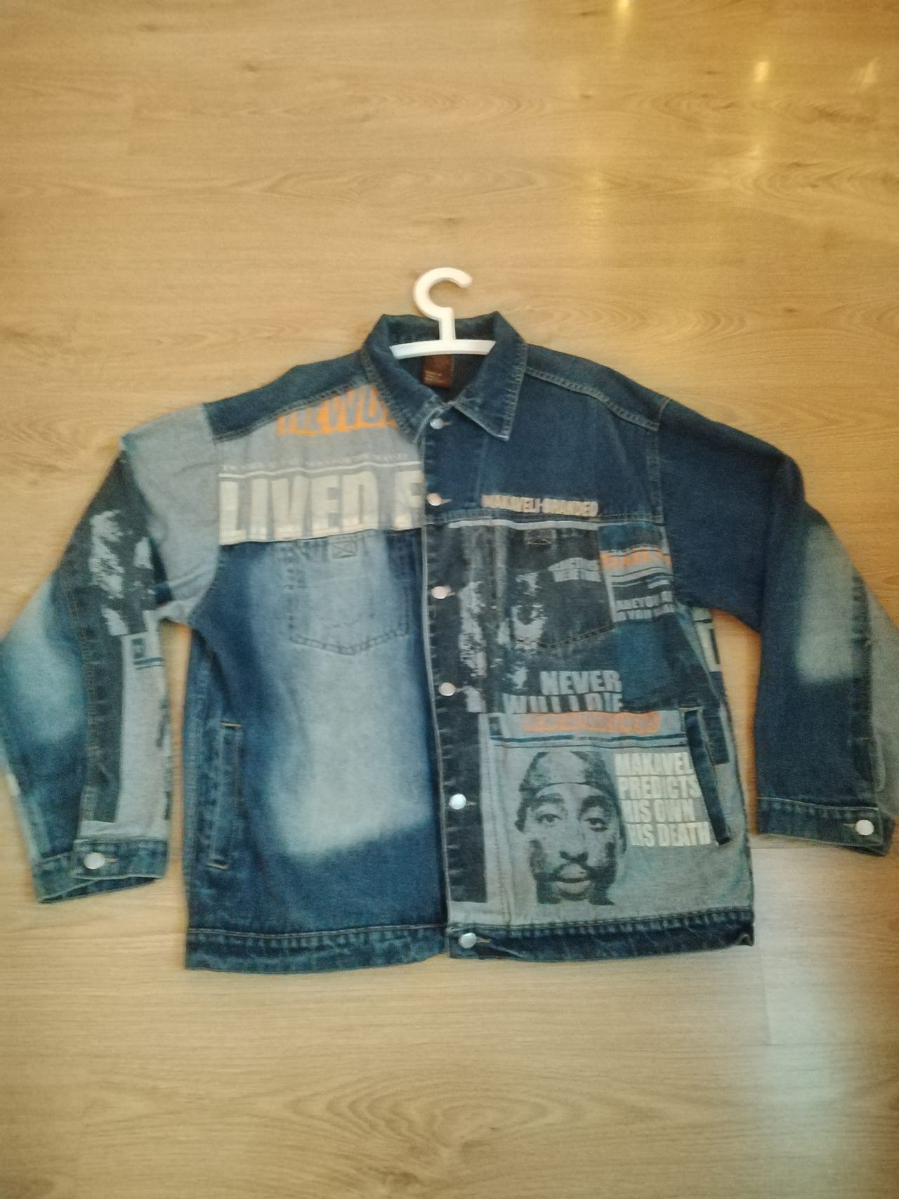 Vintage Tupac Shakur Makaveli branded denim jacket | Tori