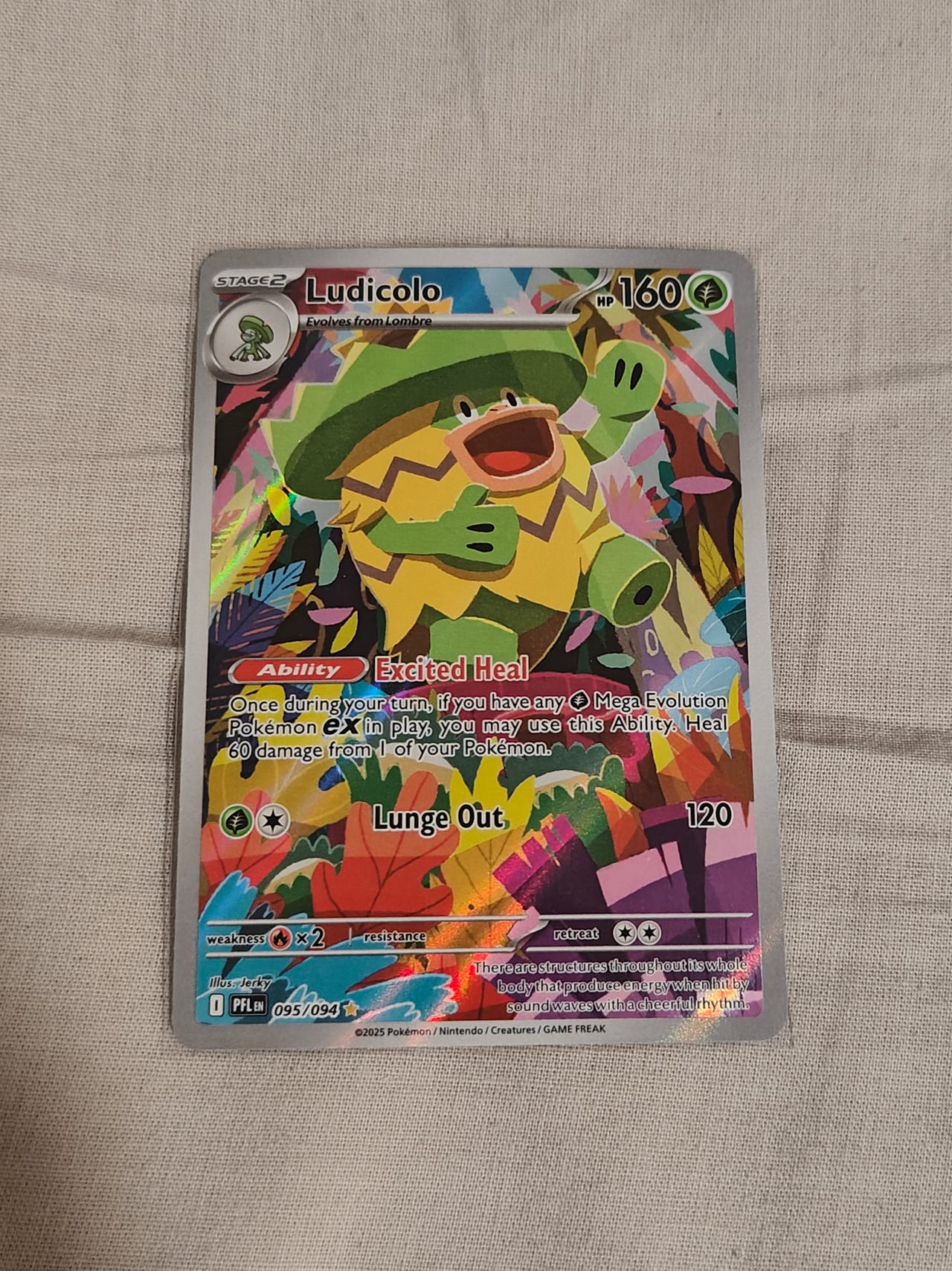 Ludicolo Illustration rare 095/094 Pokemon Phantasmal Flames | Tori