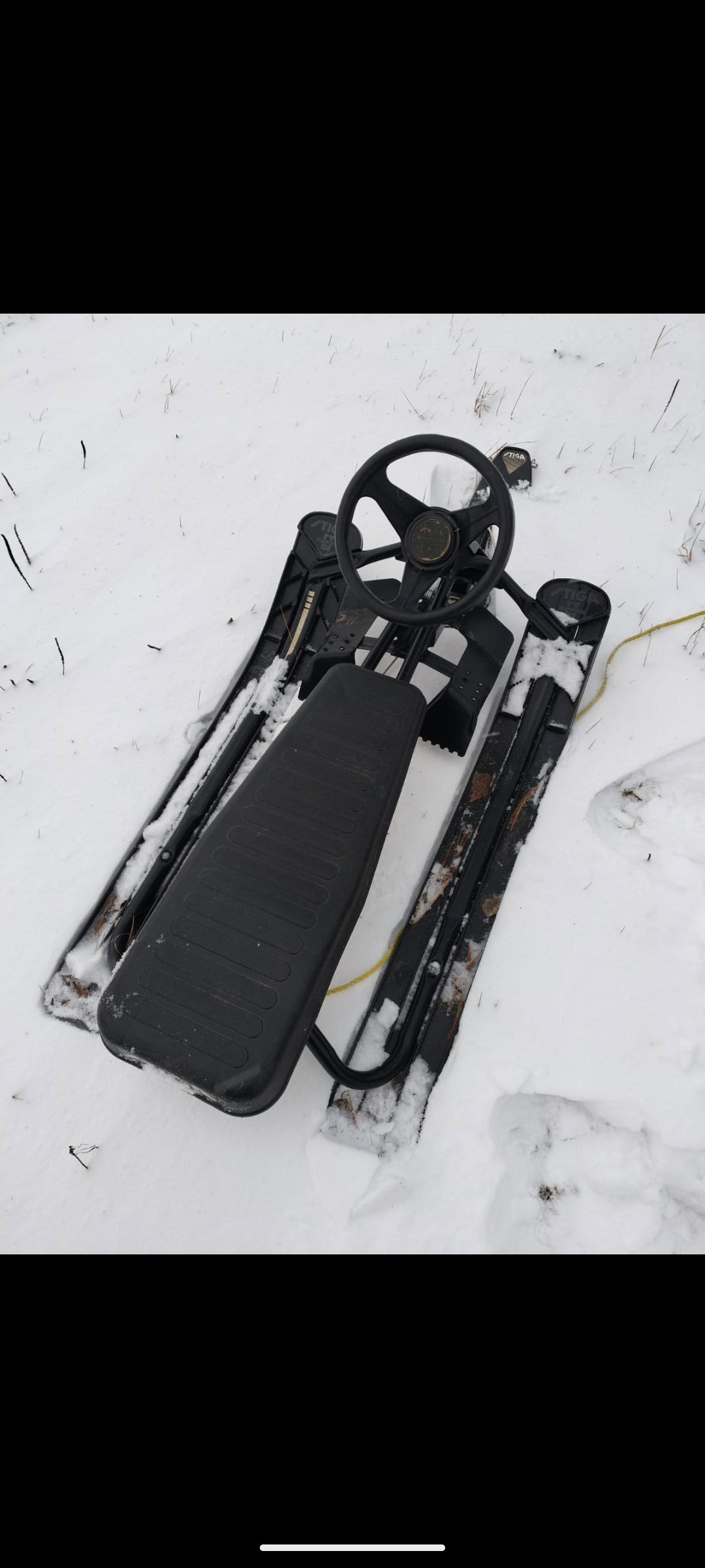 Stiga lasten rattikelkka musta | Tori