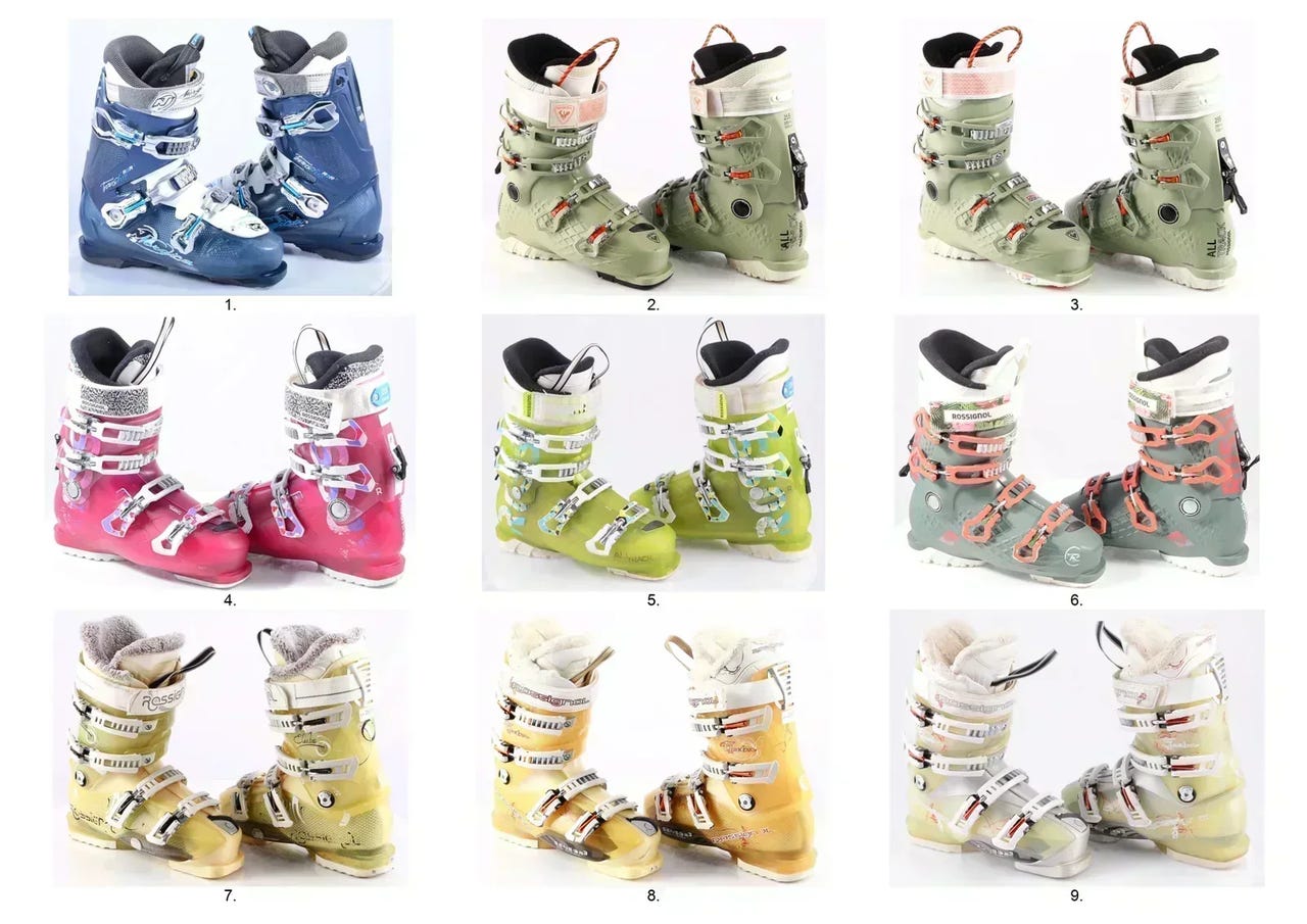 Naisten laskettelumonot NORDICA TRANSFIRE, ROSSIGNOL ALLTRACK, ELECTRA ...