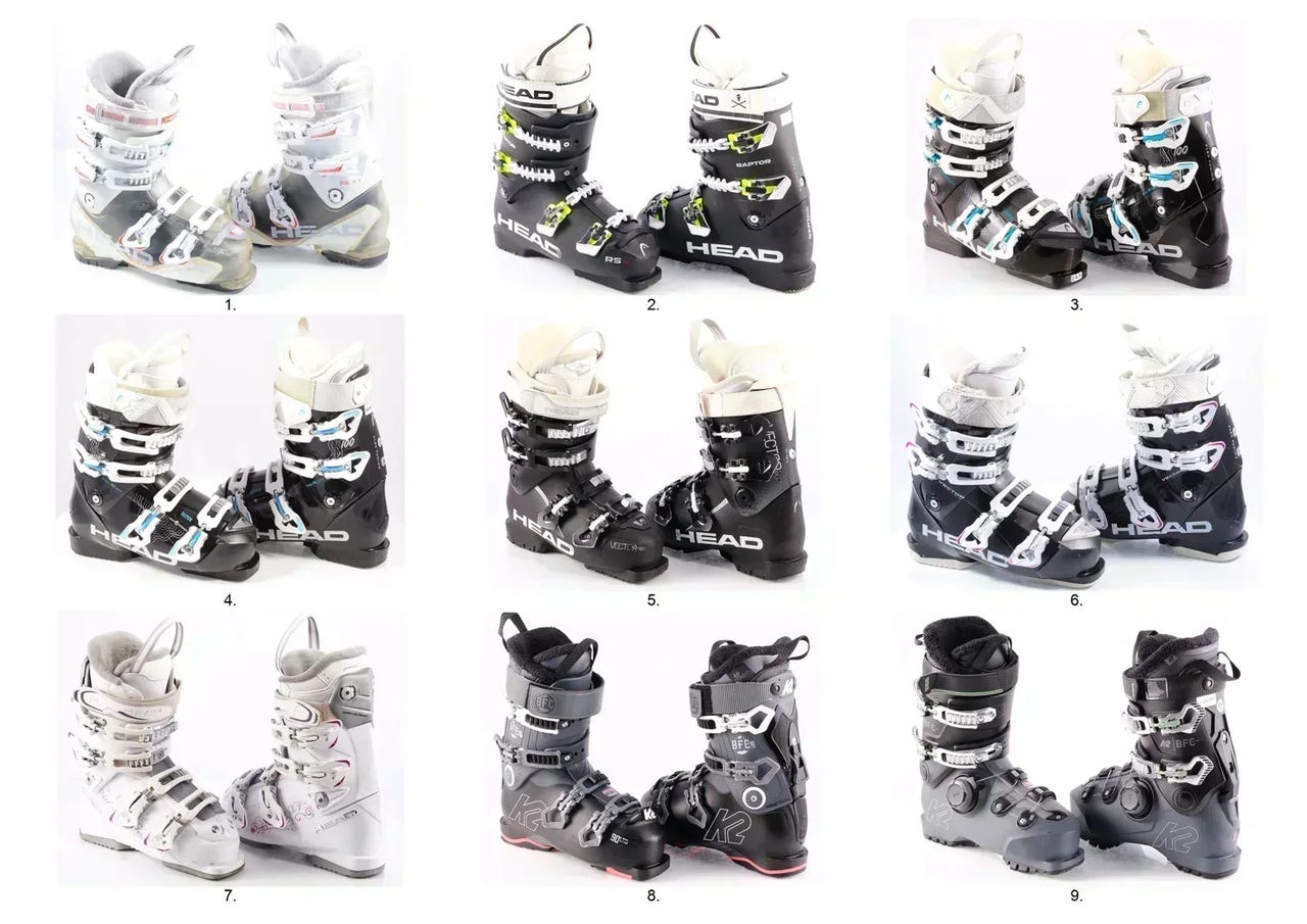 Naisten laskettelumonot HEAD NEXT EDGE 85, RAPTOR RS110, VECTOR 100 MYA ...