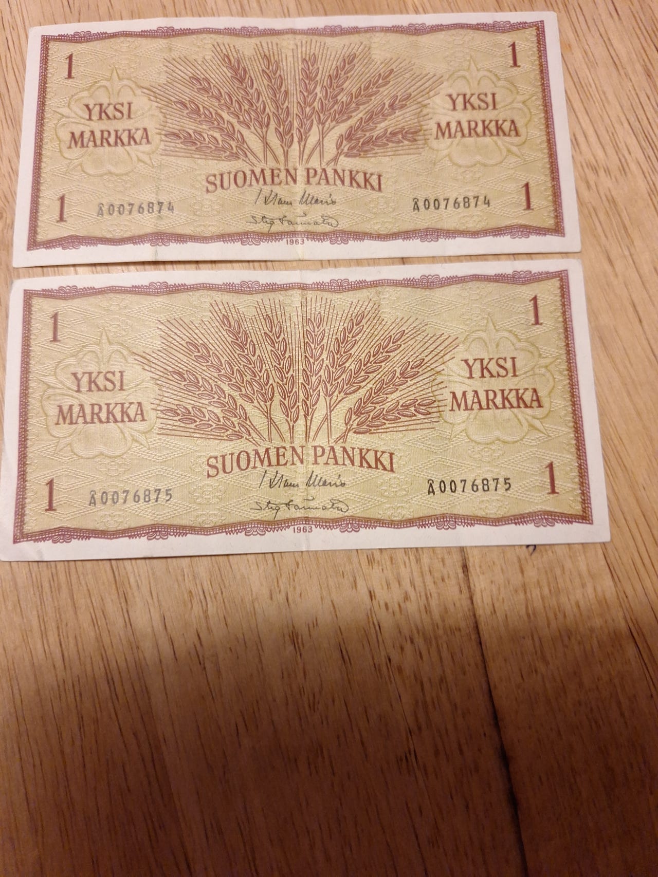 Suomen Pankki 1 Markka seteli 1963 | Tori