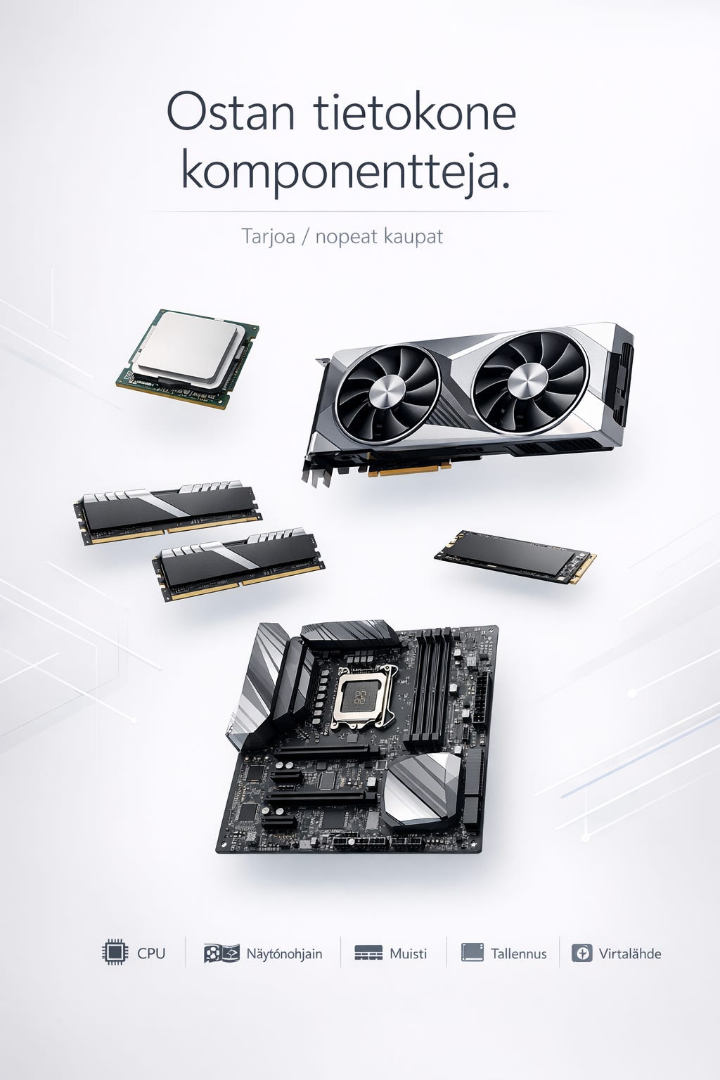 Ostan tietokoneita ja PC-osia – tarjoa rohkeasti | Tori