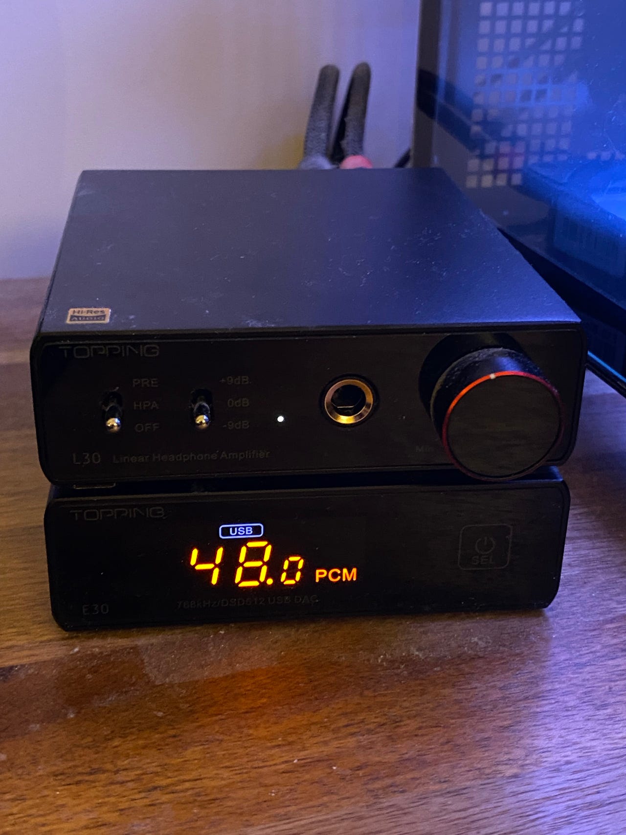 Topping E30 + L30 Dac Amp kuulokevahvistin stack | Tori