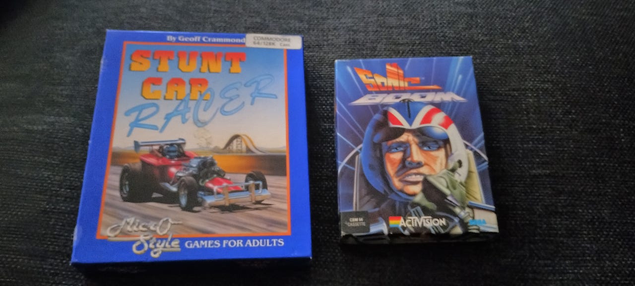 Stunt car racer & sonic boom c64 | Tori