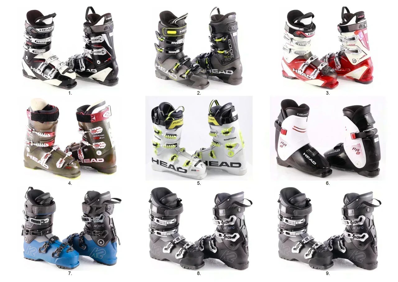 Laskettelumonot HEAD NEXT EDGE 80, RAPTOR 130, RR 8, K2 BFC 100, RECON ...