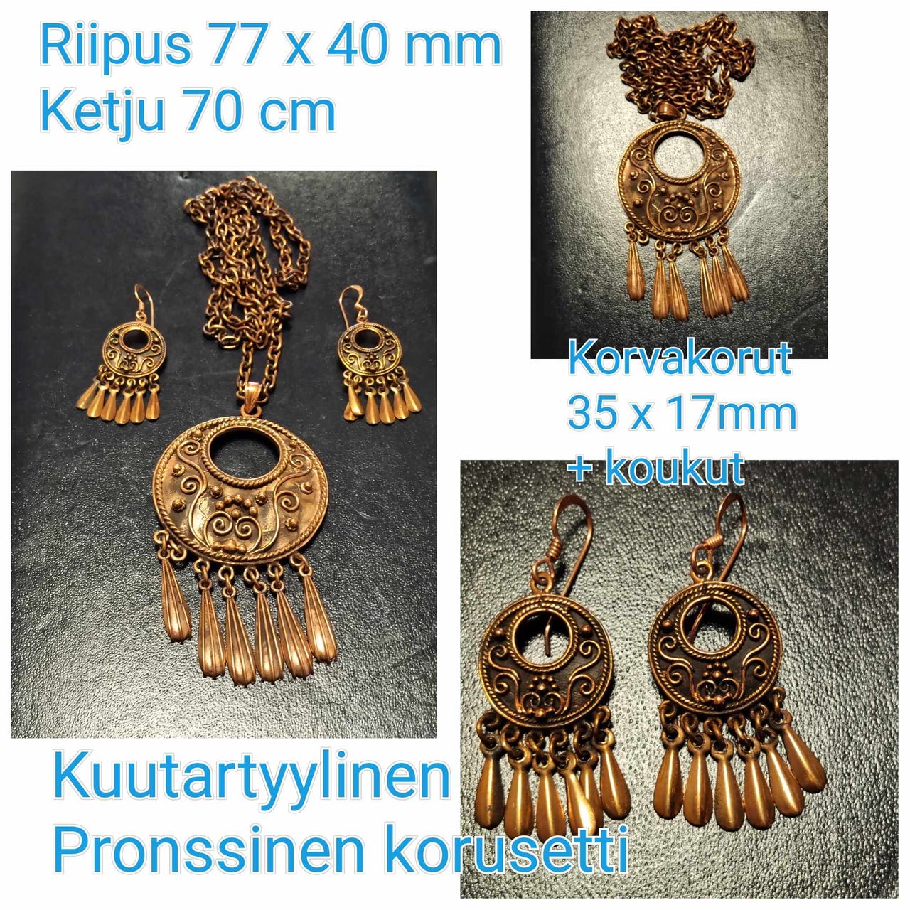 VIIKINKI-koruja, yhdessä tai erikseen, KUUTAR-tyyliset, pronssi | Tori