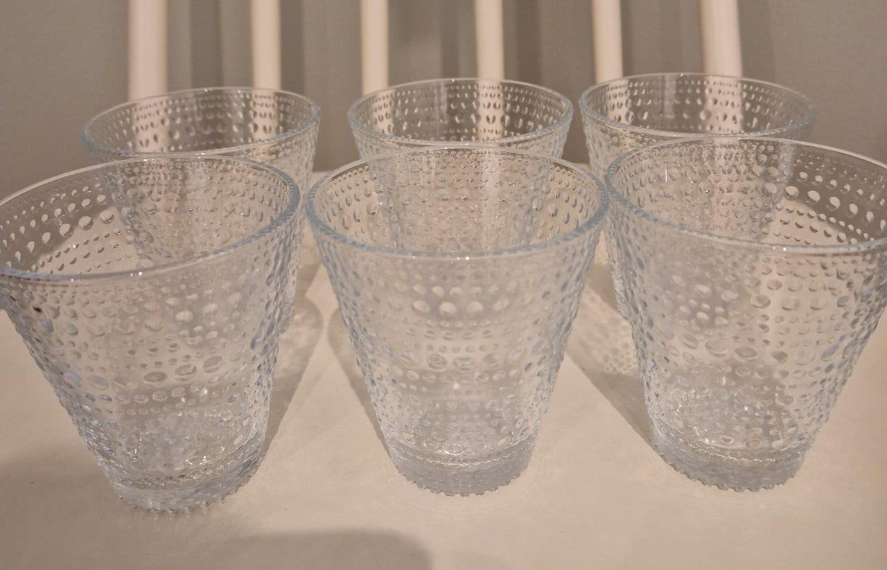 Kastehelmi juomalasit | Tori