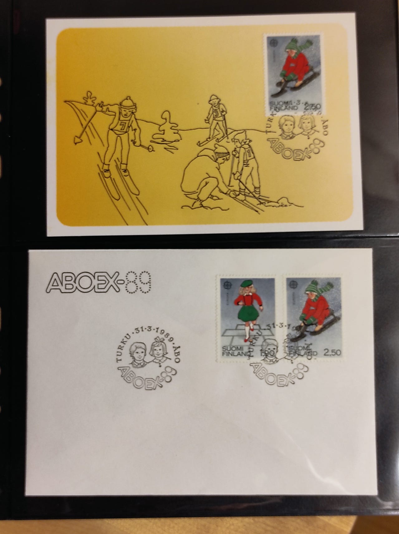 Ensipäiväkuori ja postikortti Aboex-89. Turku 31.3.1989 | Tori