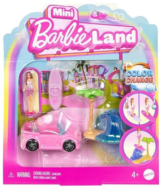 Mini Barbie Land Playset Doll with vehicle Color Change 14x15cm | Tori