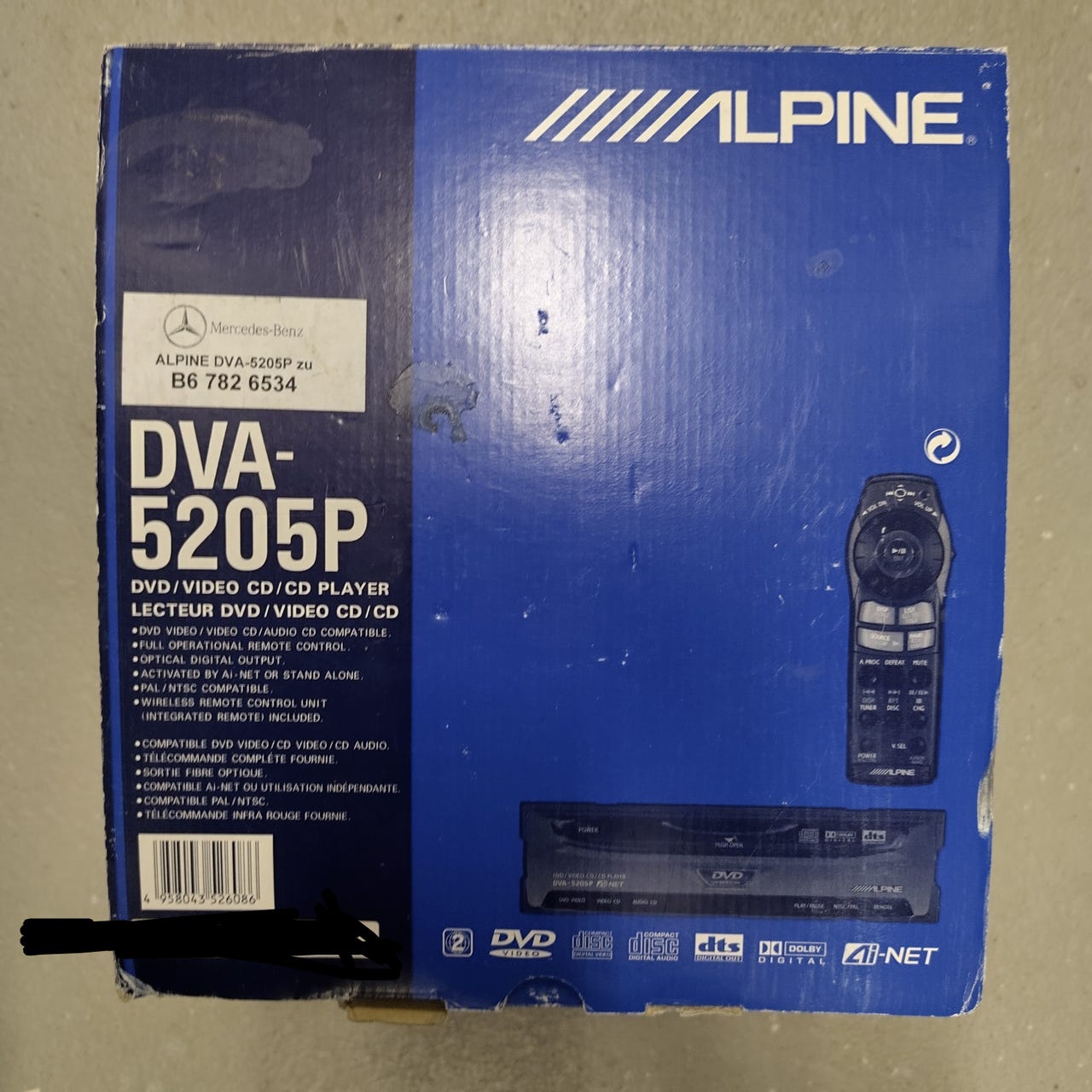 Alpine dvd/cd -soitin DVA-5205P | Tori