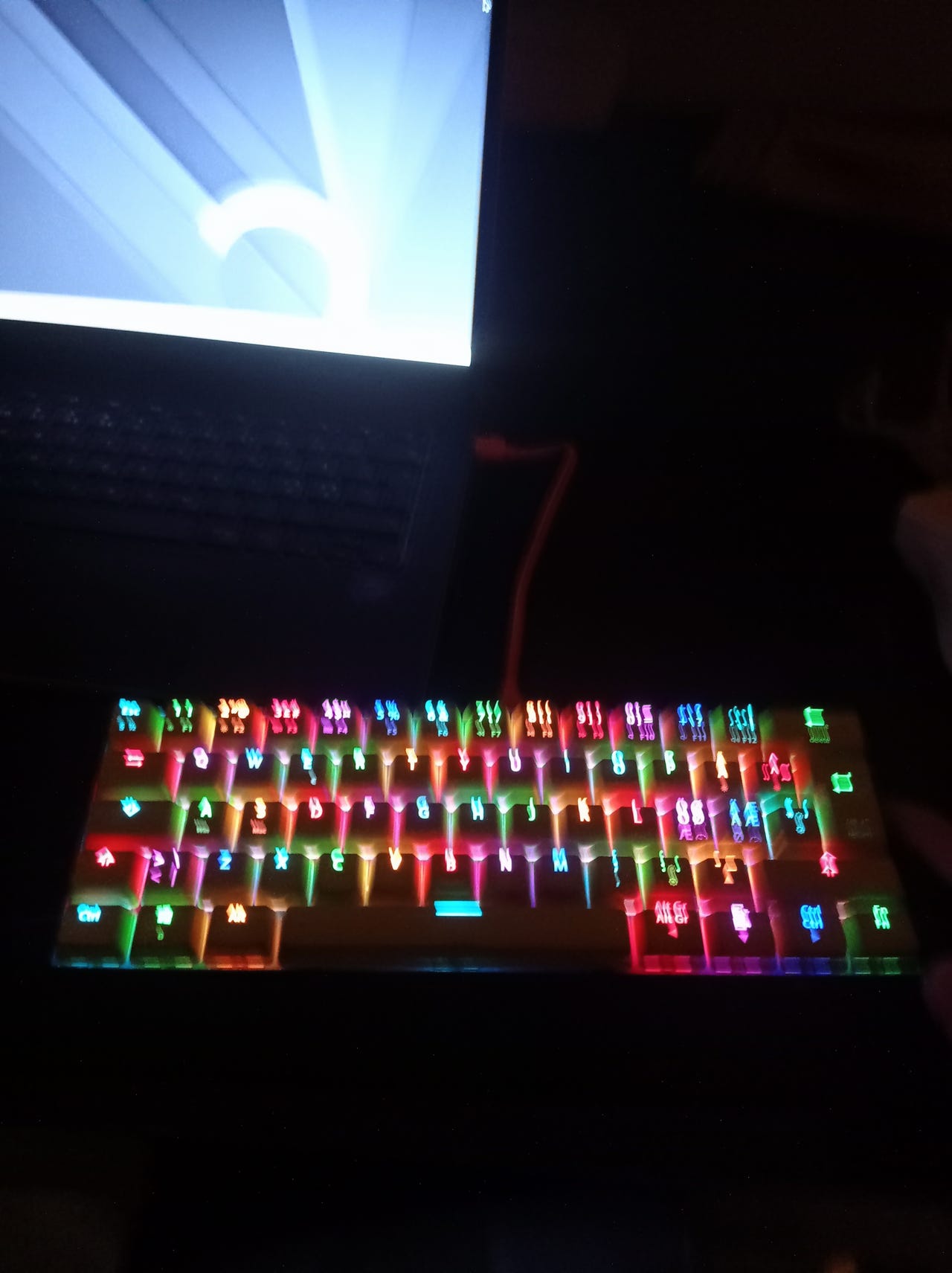 NOS-C450 mini keyboard pro Smiley, mekaaninen näppäimistö RGB ...